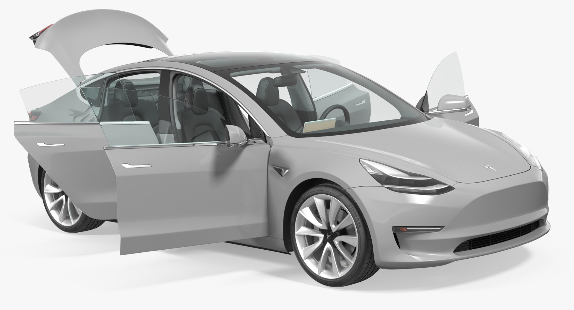 Tesla 3 Simple Interior 3D Model - TurboSquid 1220755