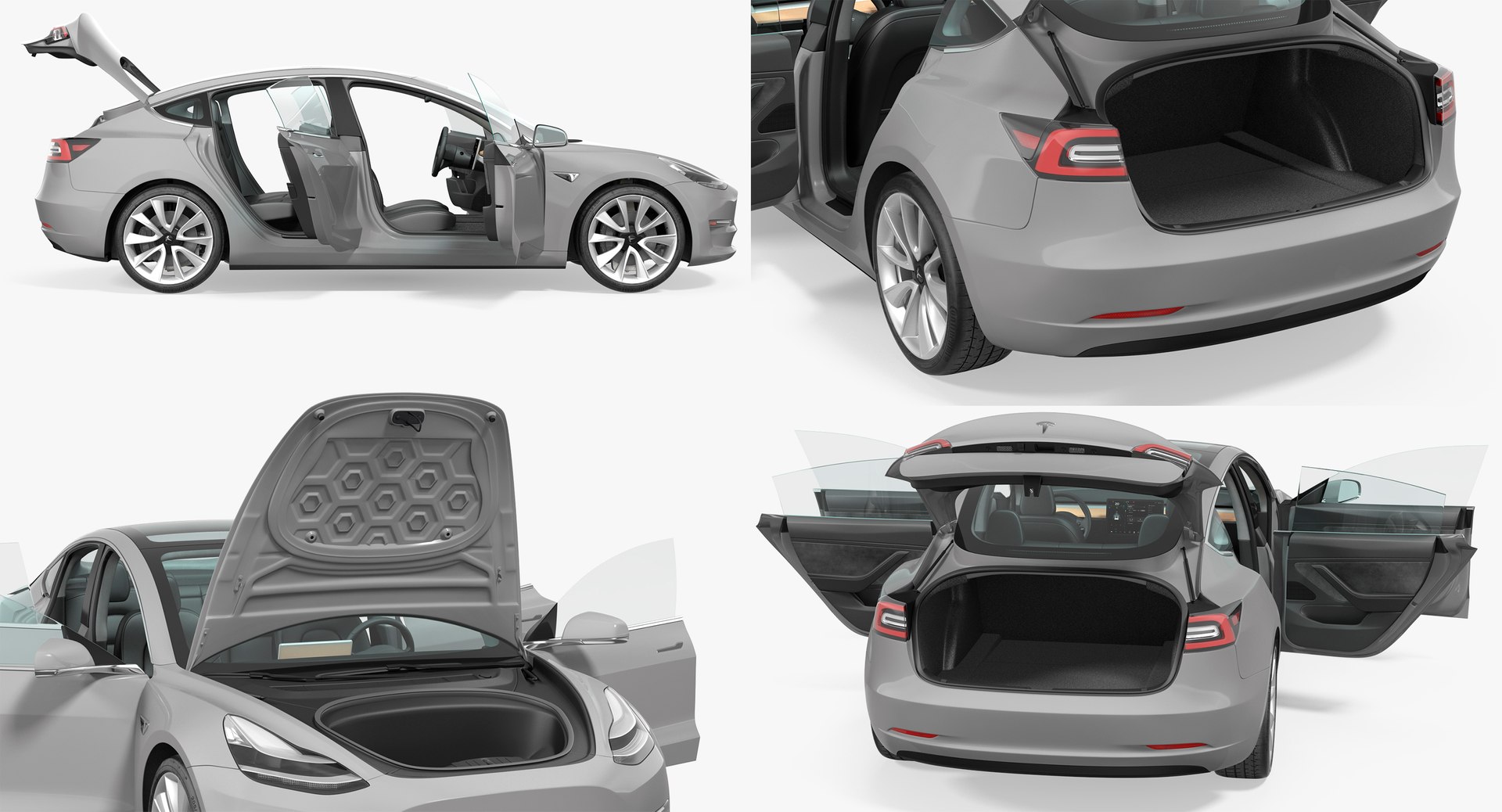 Tesla 3 Simple Interior 3D Model - TurboSquid 1220755