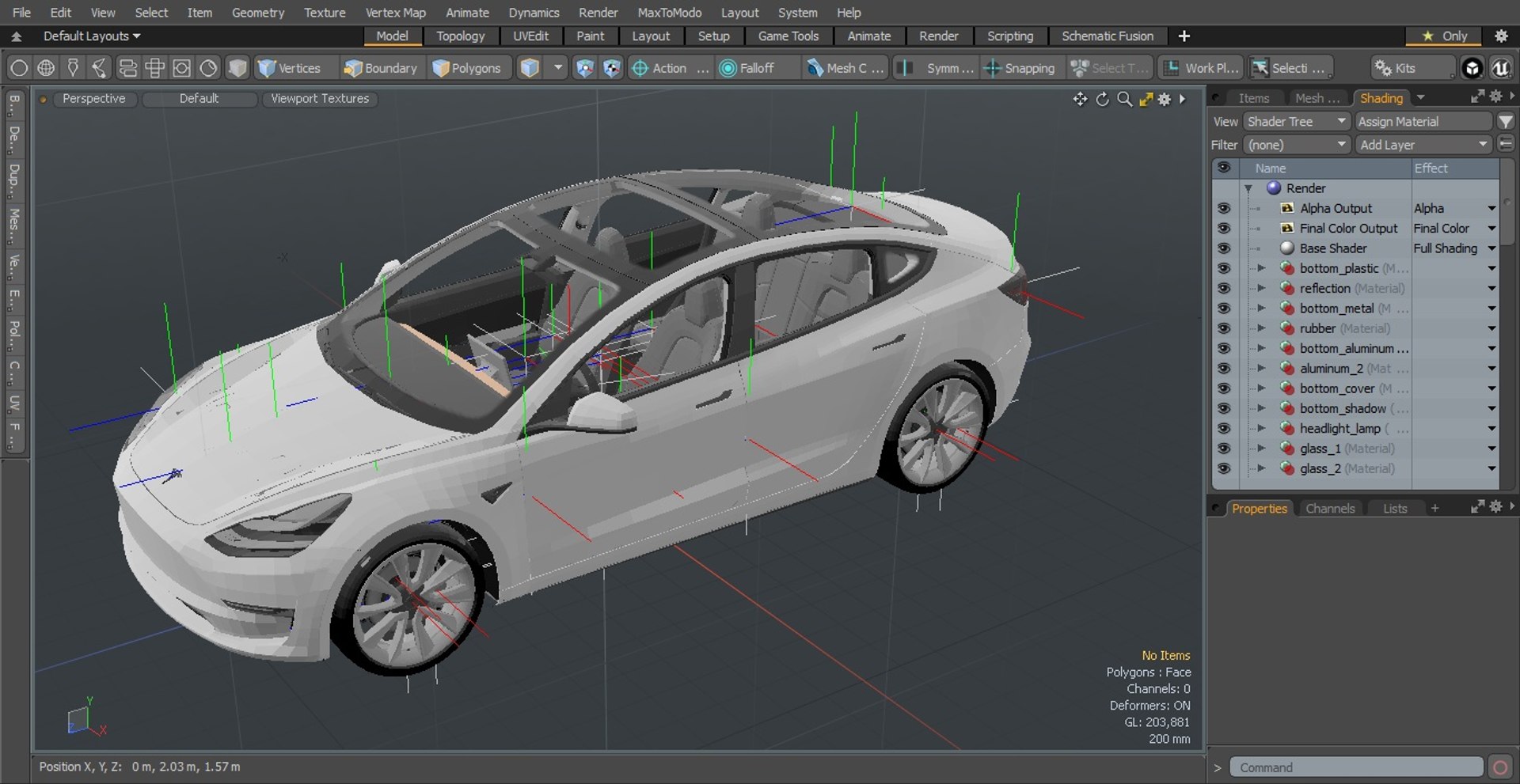 Tesla 3 simple interior 3D model - TurboSquid 1220755