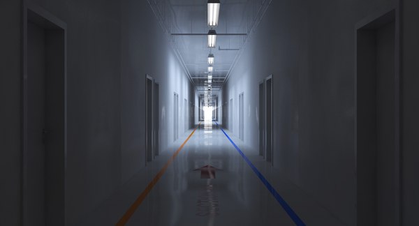 hallway realistic 3d max