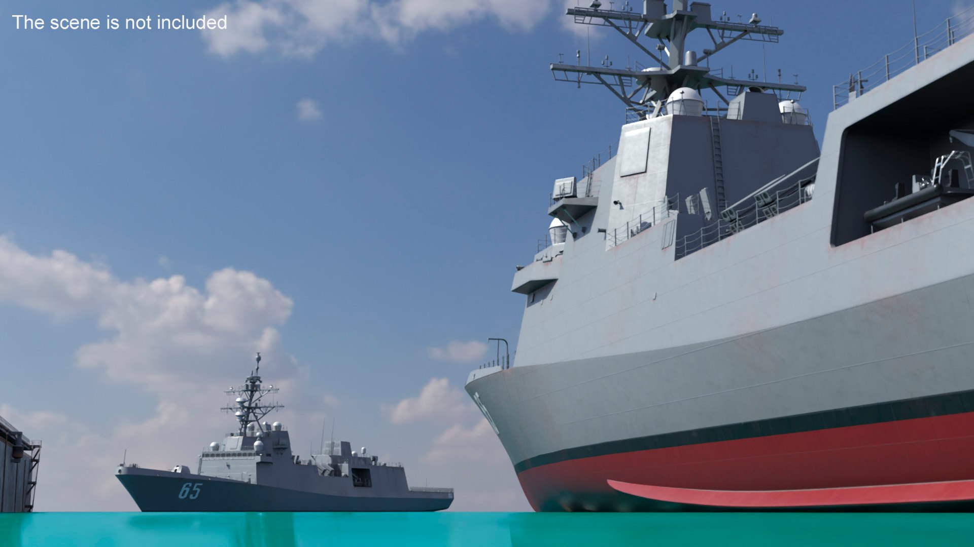 Concrete Naval Dry Dock With Warship Animated 3D Model - TurboSquid 2425274