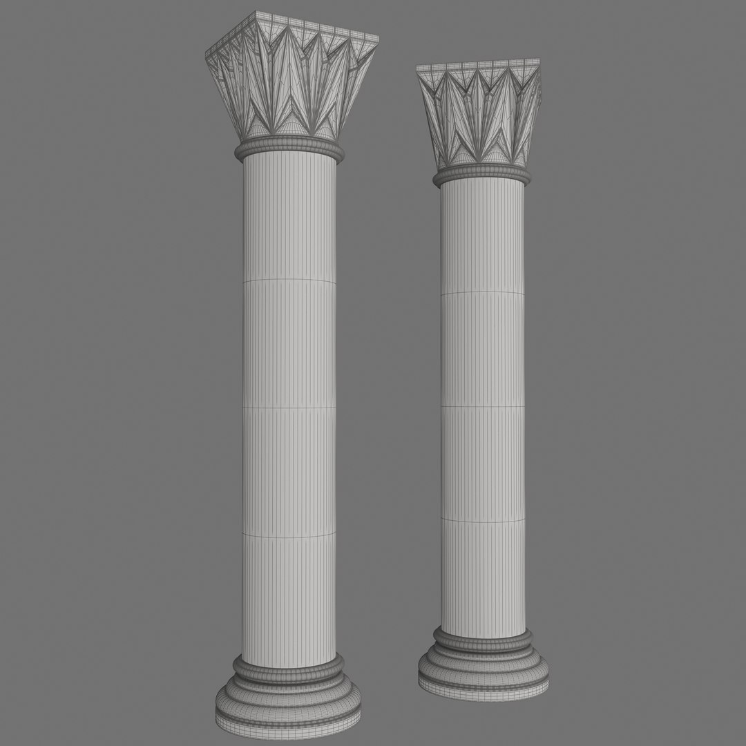 3D Classic Islamic Column 002 - TurboSquid 2066592