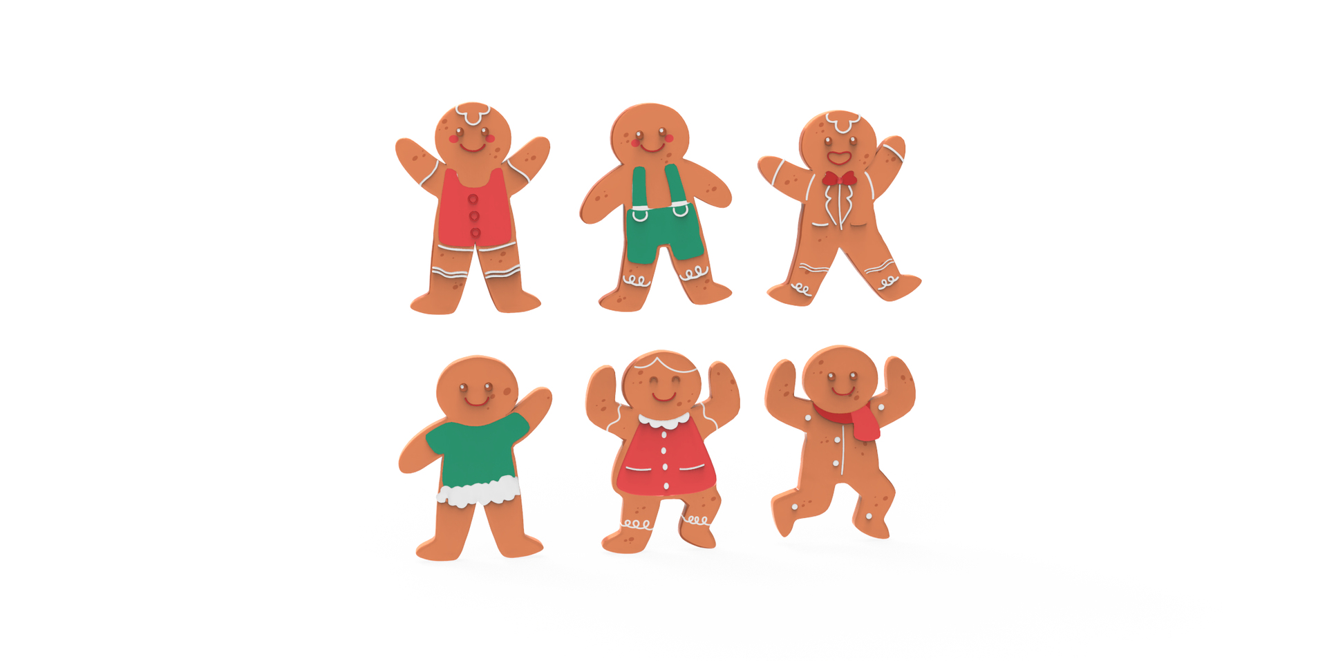 3D Model Gingerbread Man Collection 01 - TurboSquid 2159425
