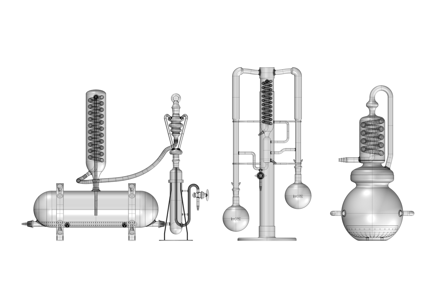 Set of evaporators 2 3D model - TurboSquid 1757807