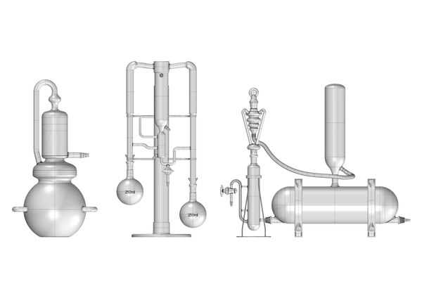 Set of evaporators 2 3D model - TurboSquid 1757807
