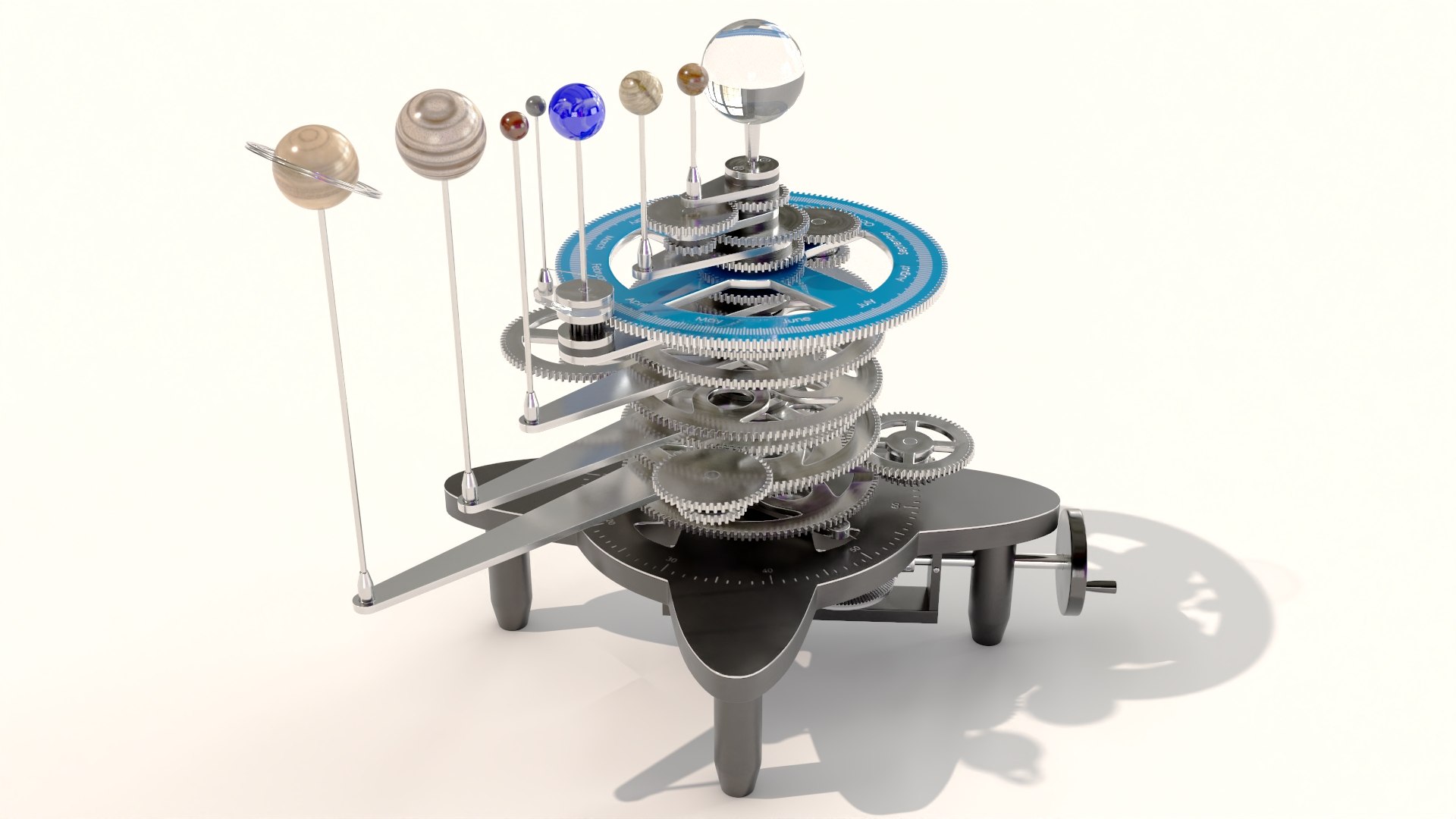 Orrery Mechanical Solar System 3D Model - TurboSquid 2302287