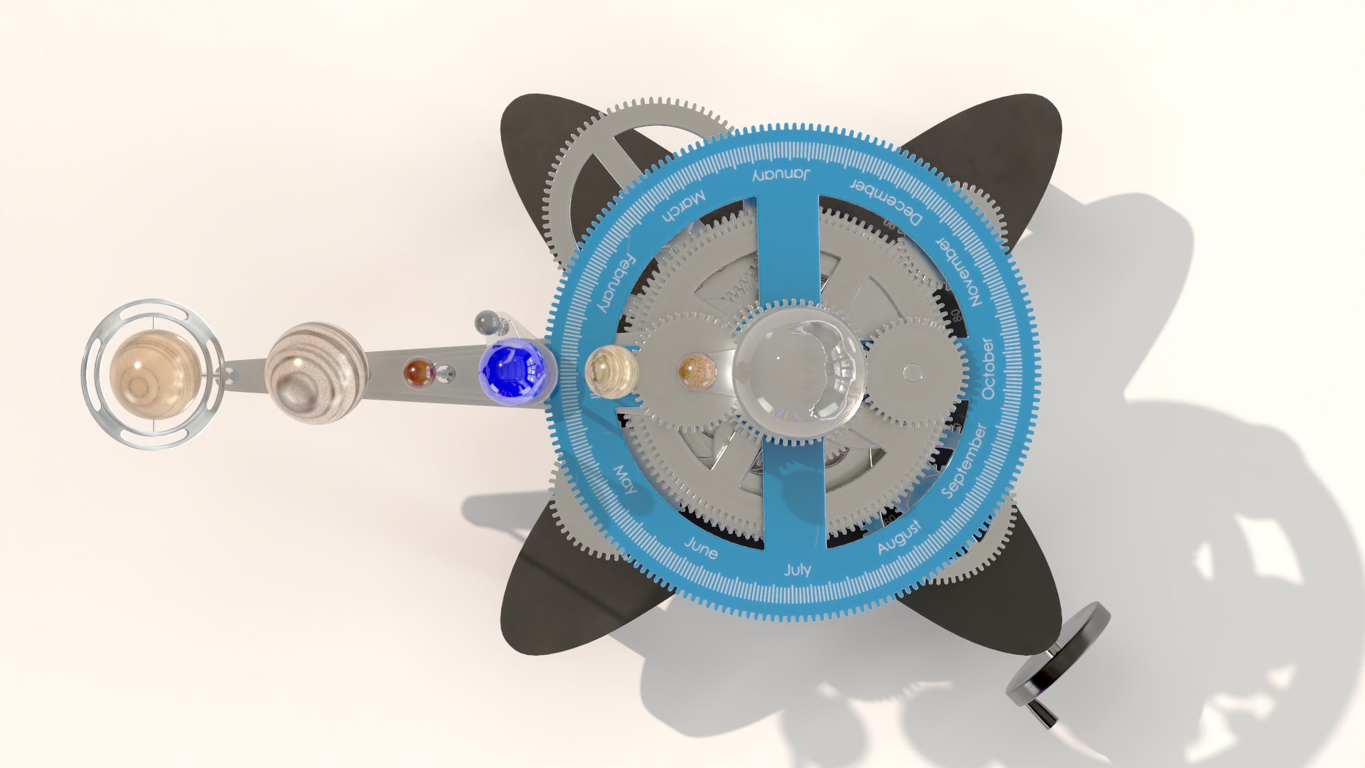 Orrery Mechanical Solar System 3D Model - TurboSquid 2302287