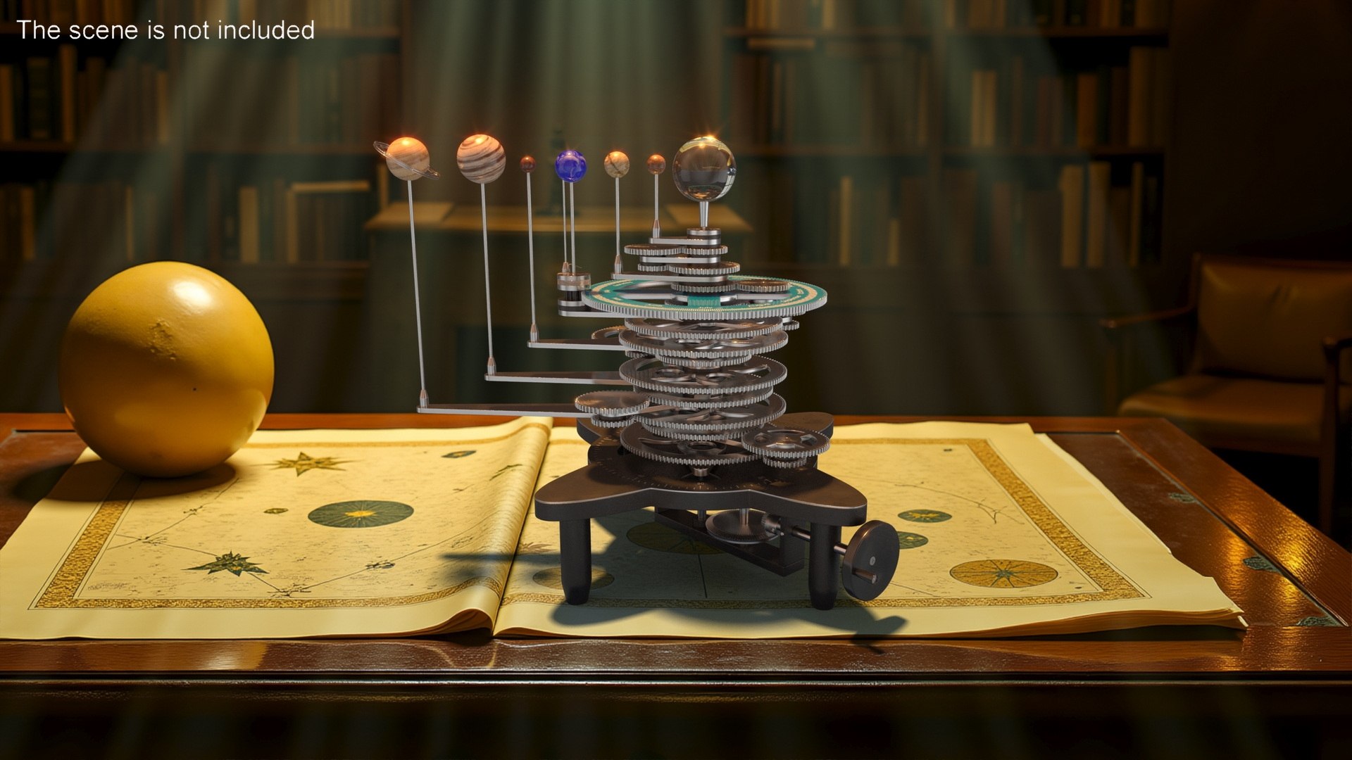Orrery Mechanical Solar System 3D Model - TurboSquid 2302287