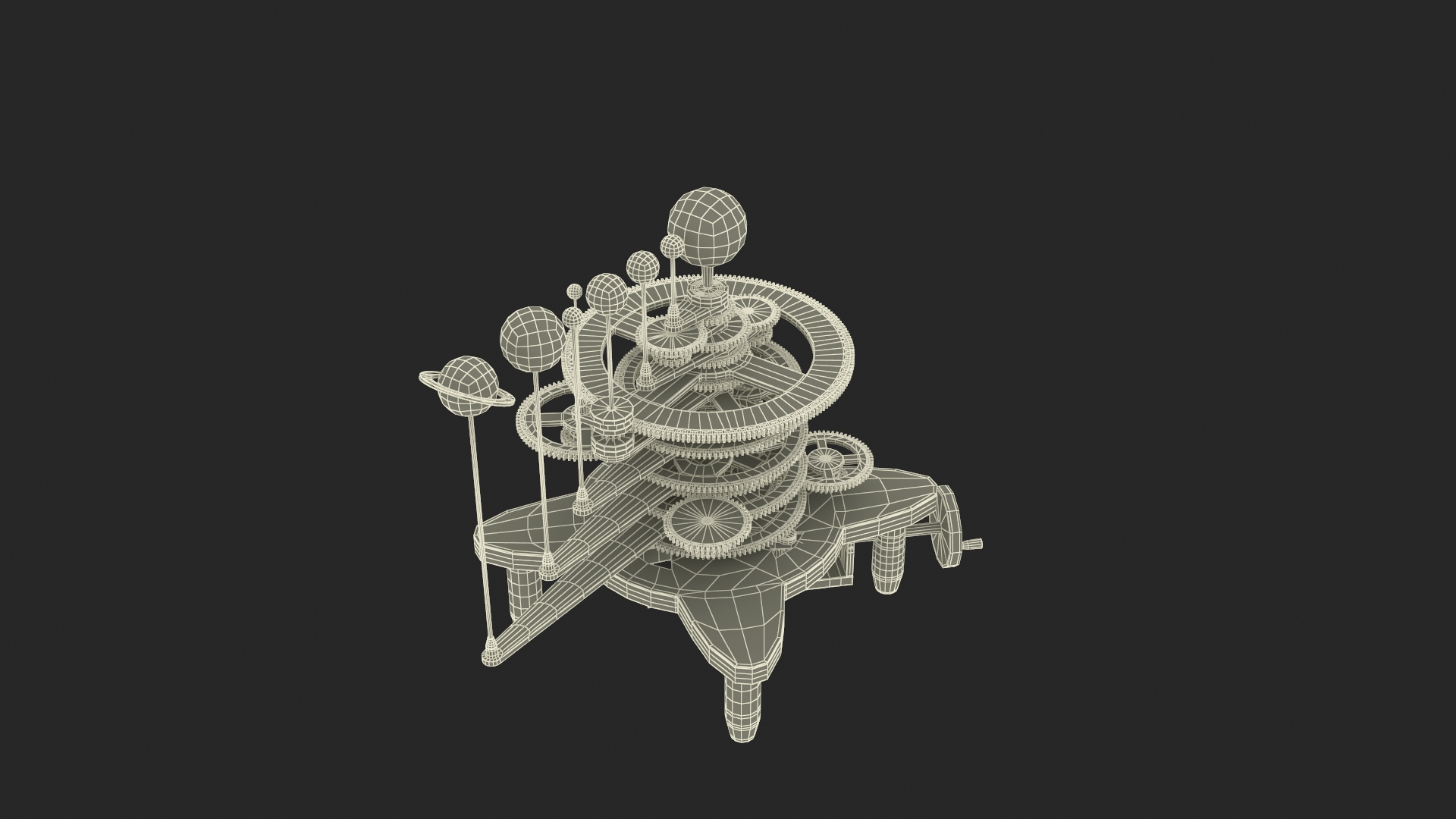 Orrery Mechanical Solar System 3D Model - TurboSquid 2302287