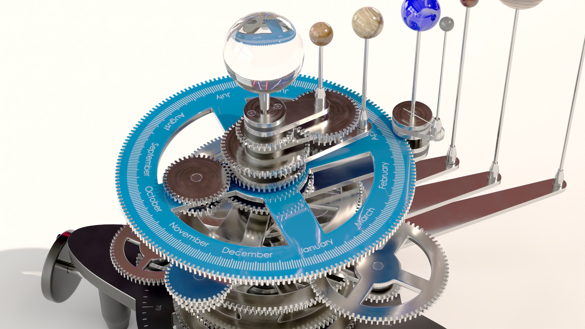 Orrery Mechanical Solar System 3D Model - TurboSquid 2302287