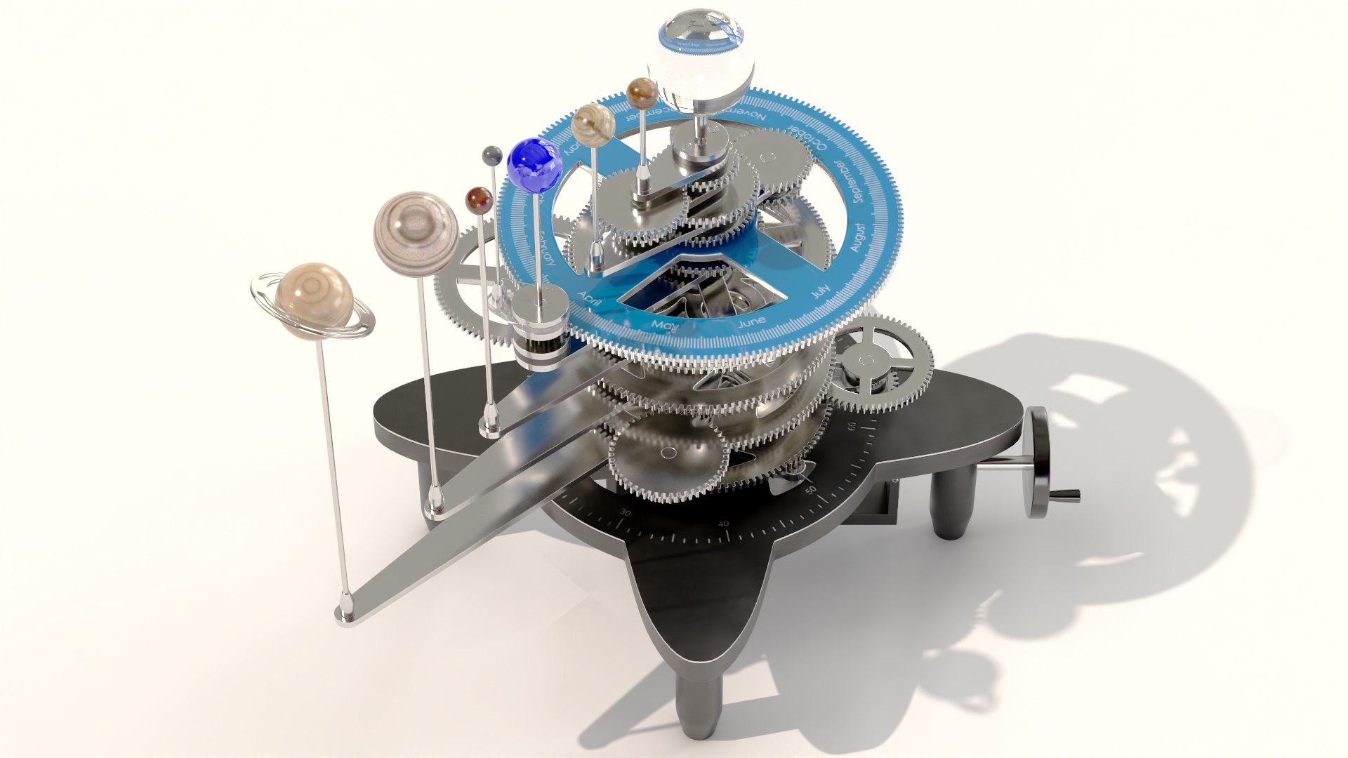 Orrery Mechanical Solar System 3D Model - TurboSquid 2302287