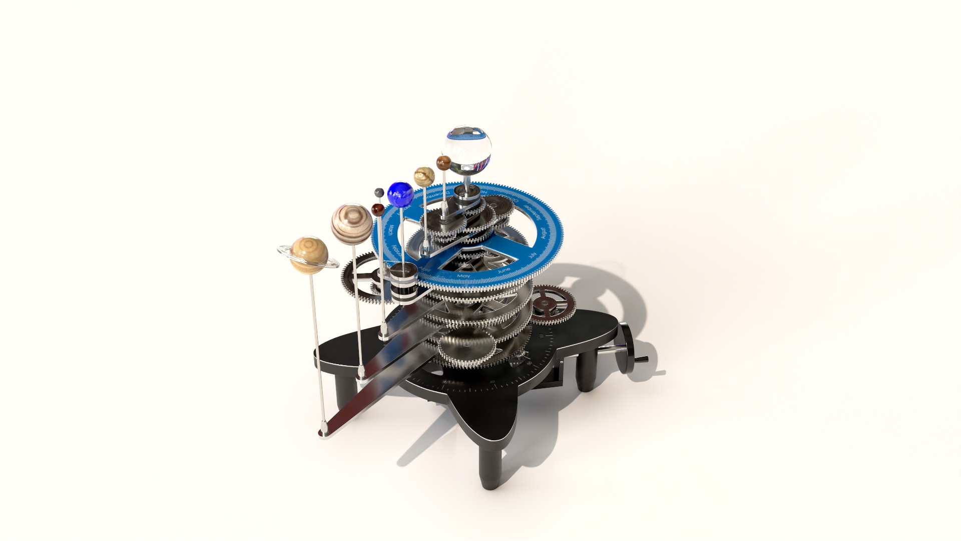 Orrery Mechanical Solar System 3D Model - TurboSquid 2302287