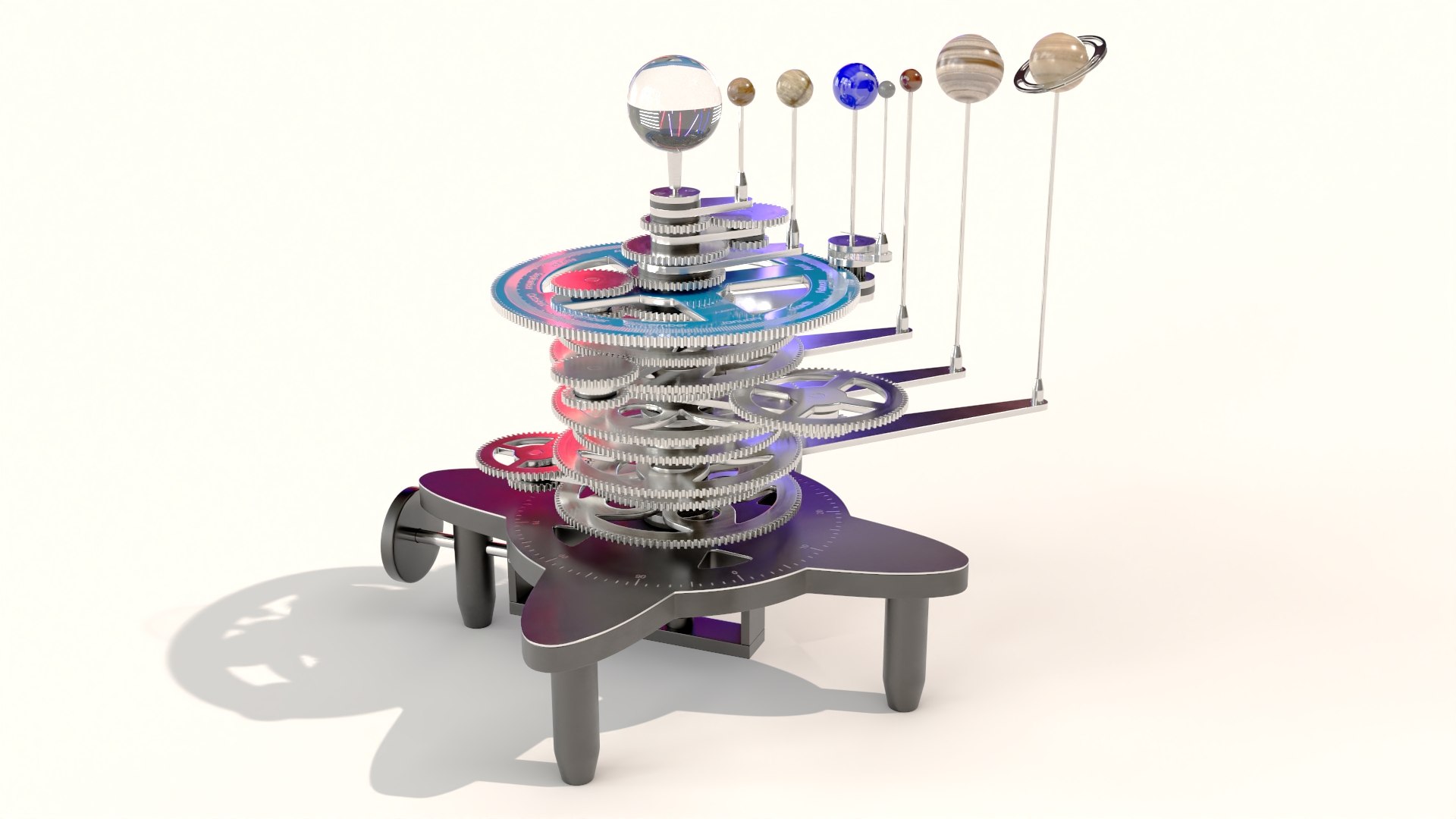 Orrery Mechanical Solar System 3D Model - TurboSquid 2302287