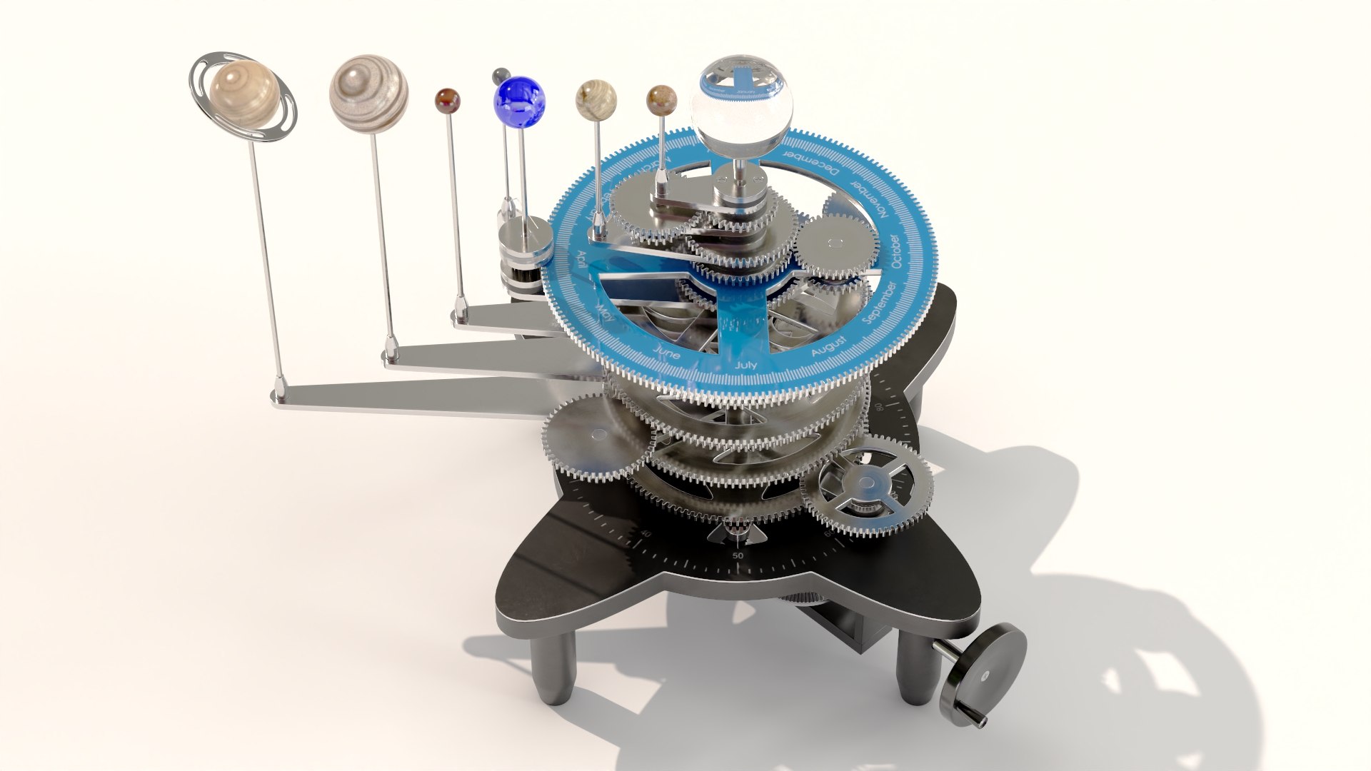 Orrery Mechanical Solar System 3D Model - TurboSquid 2302287