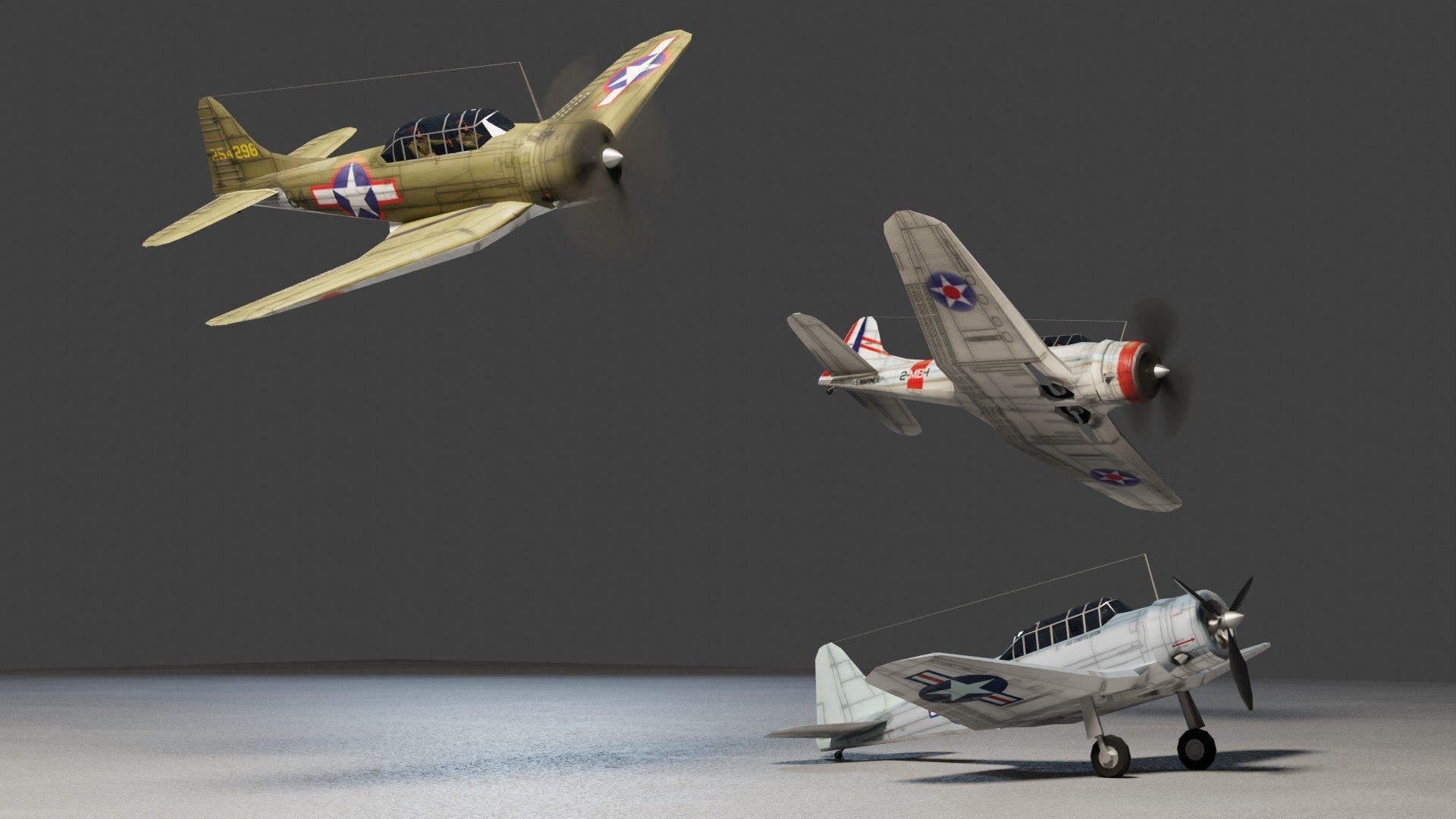 3D Douglas SBD Dauntless Lowpoly WW2 Bomber - TurboSquid 1892733