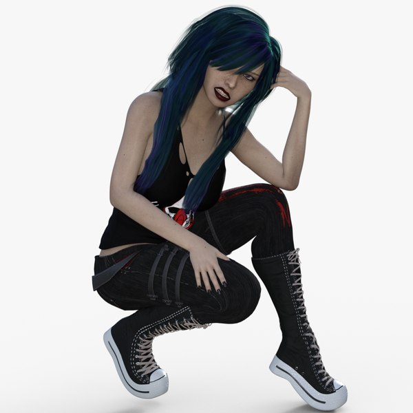 modelo 3d Goth Girl - TurboSquid 2009719