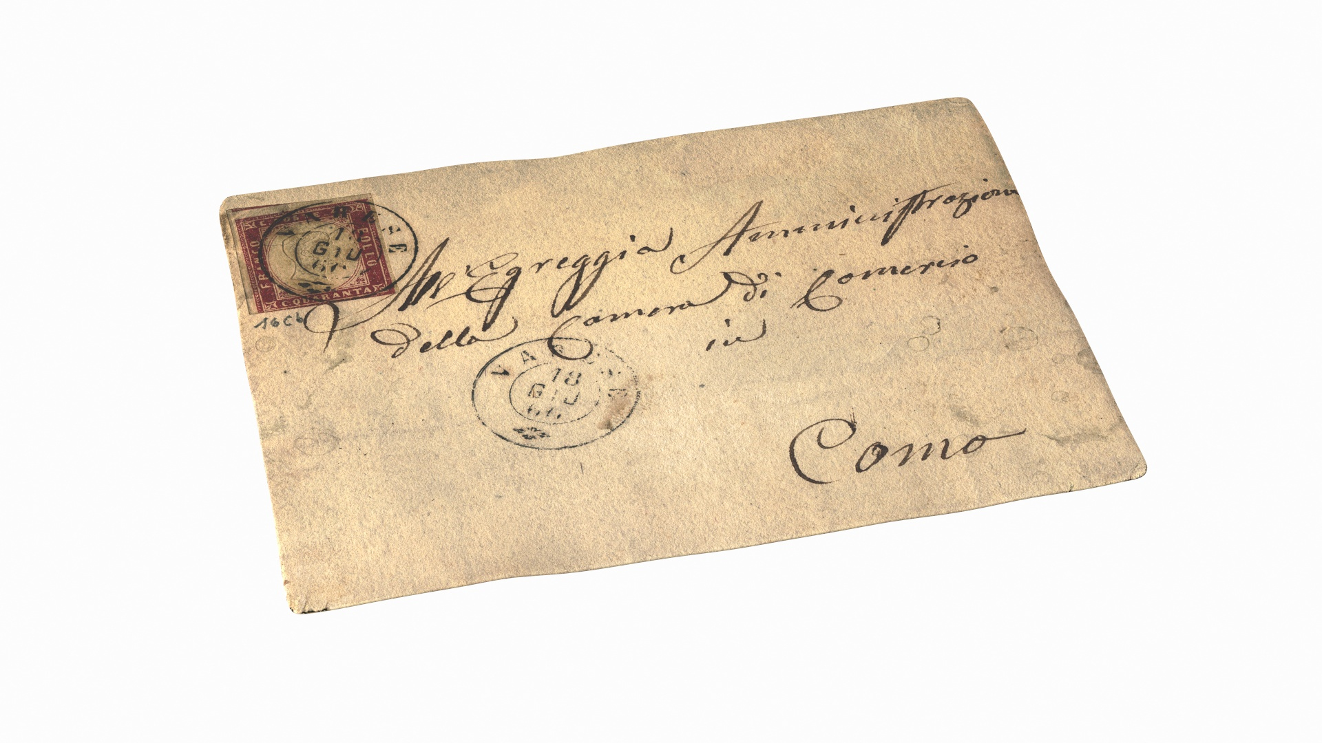 Old Paper Letter One Stamp 3D Model - TurboSquid 1945428
