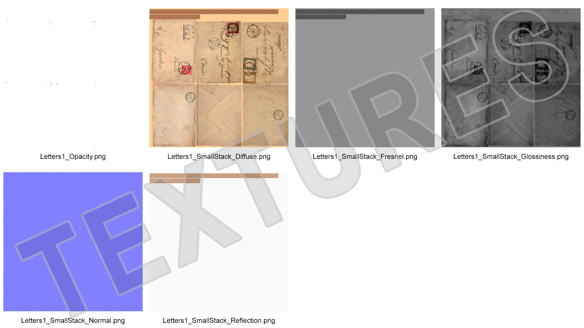 Old Paper Letter One Stamp 3D Model - TurboSquid 1945428