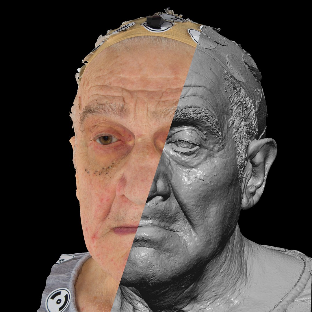 European Male 70s Head Scan 008 3D Model - TurboSquid 2047568