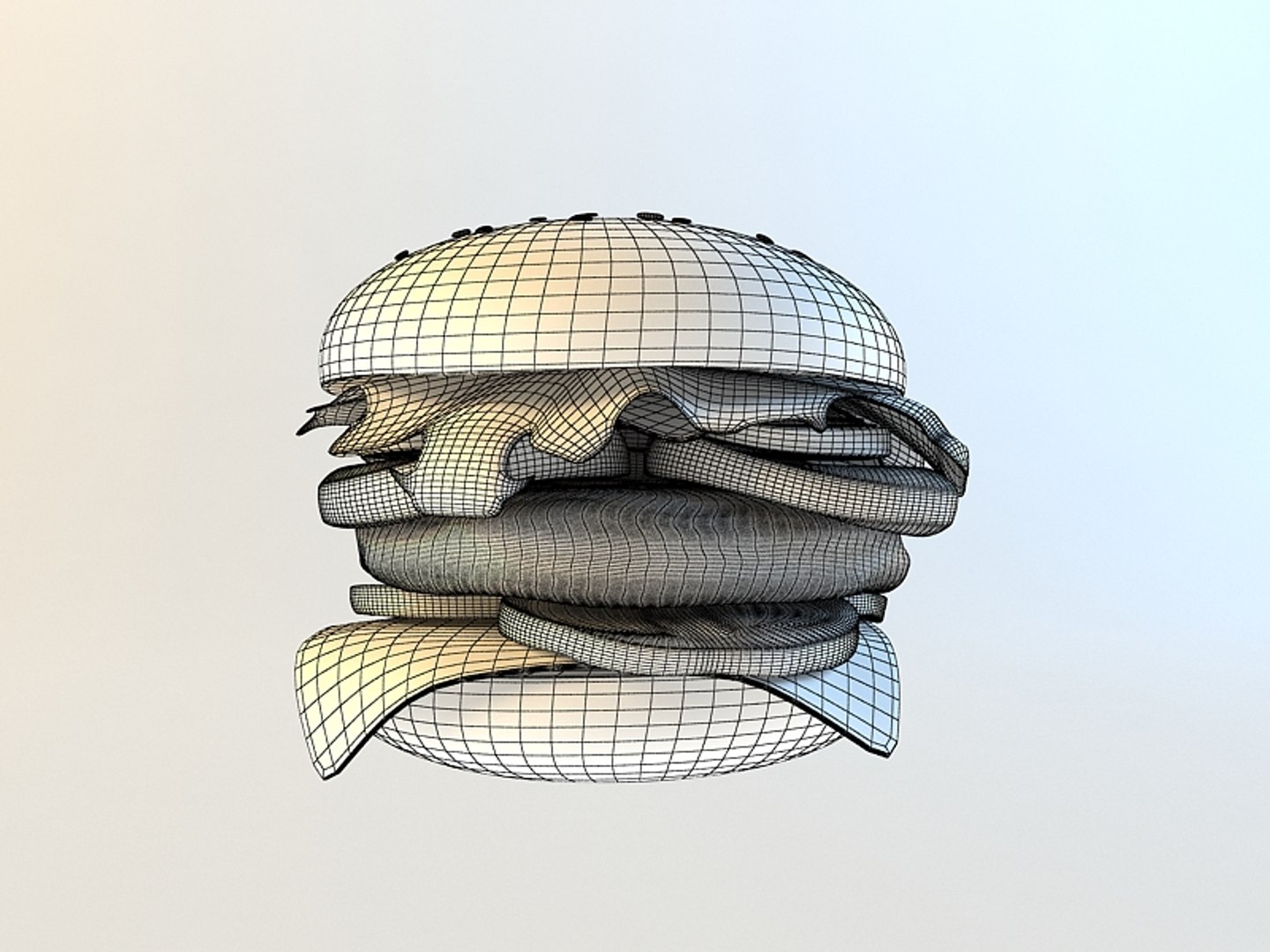 hamburger 3d model