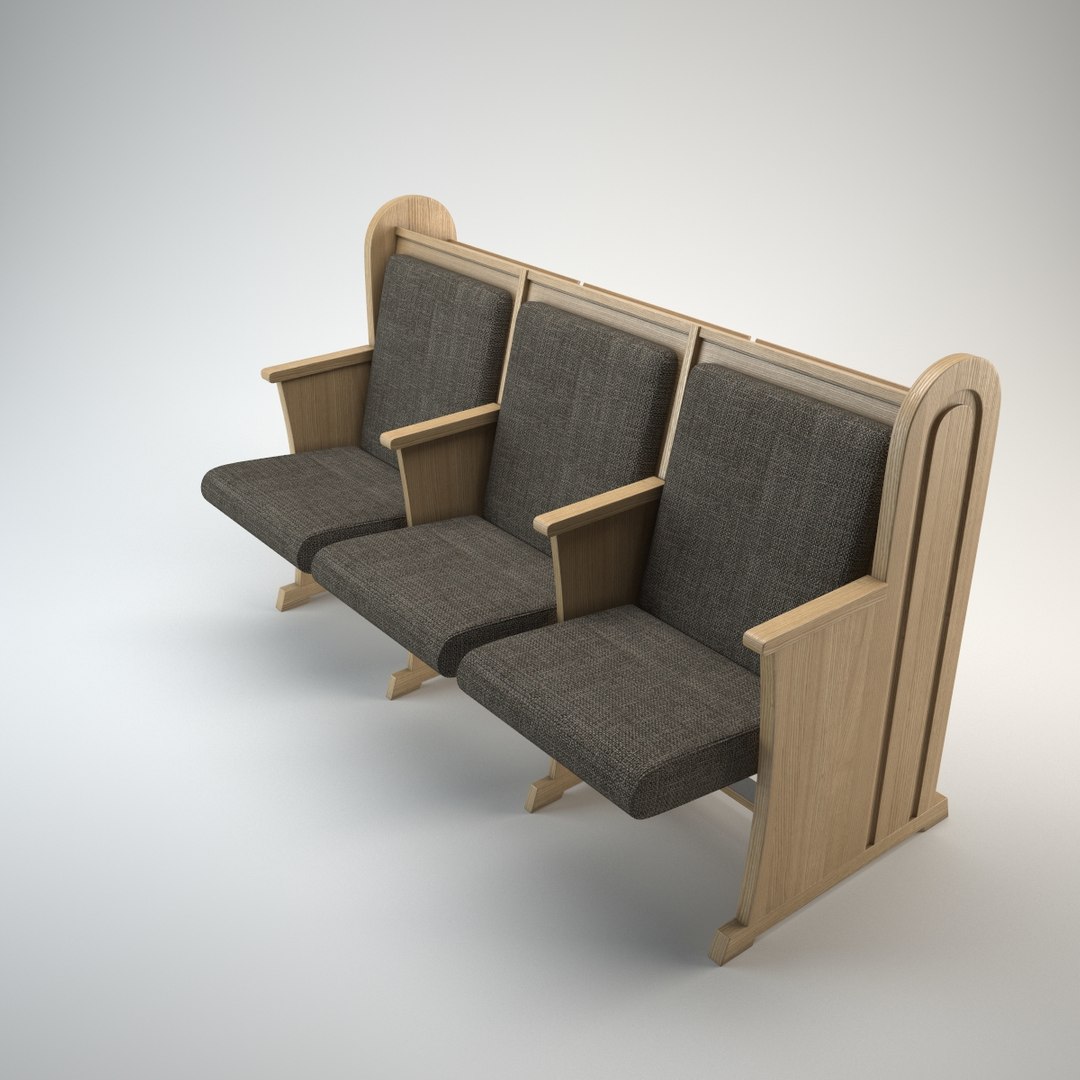 Pew Bench Churches Synagogues 3d Model