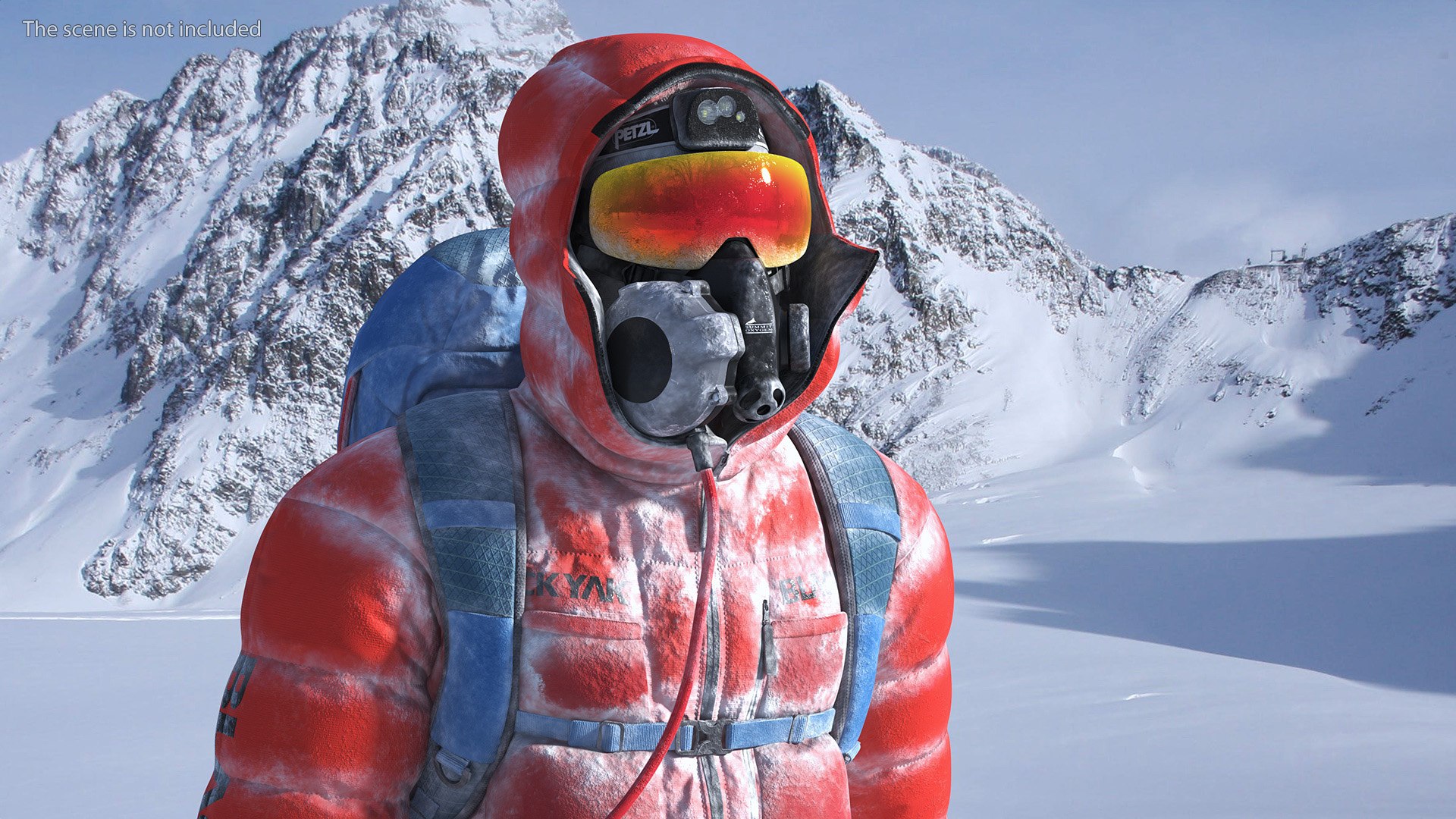 Climber in a Snow-Covered Suit Goes to Everest 3D model - TurboSquid ...