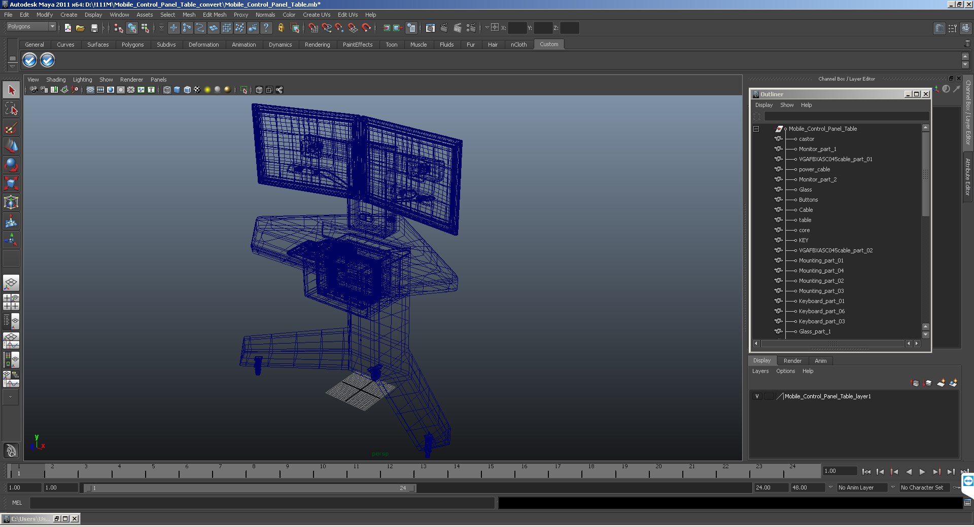 Mobile Control Panel Table Model - TurboSquid 1292117