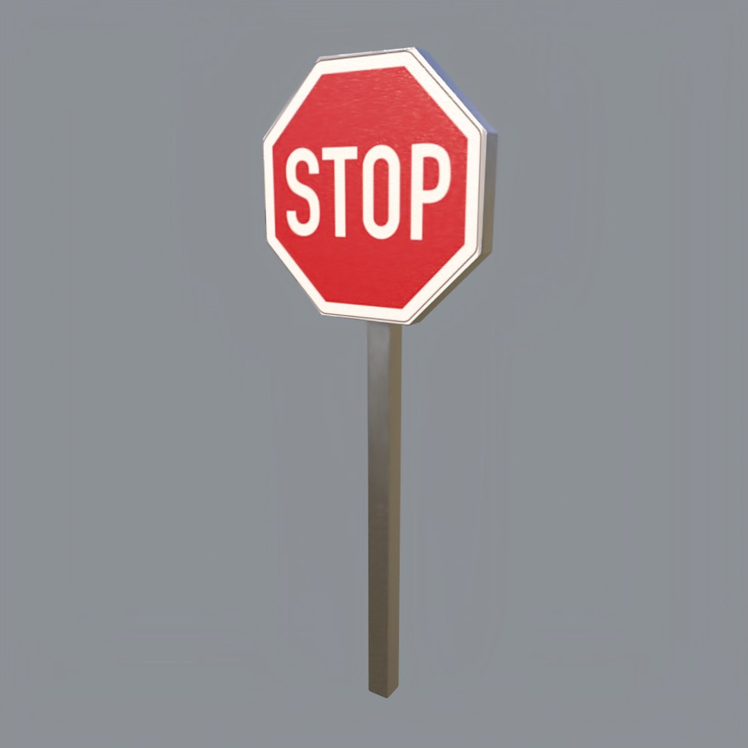 Stop sign model - TurboSquid 1481194