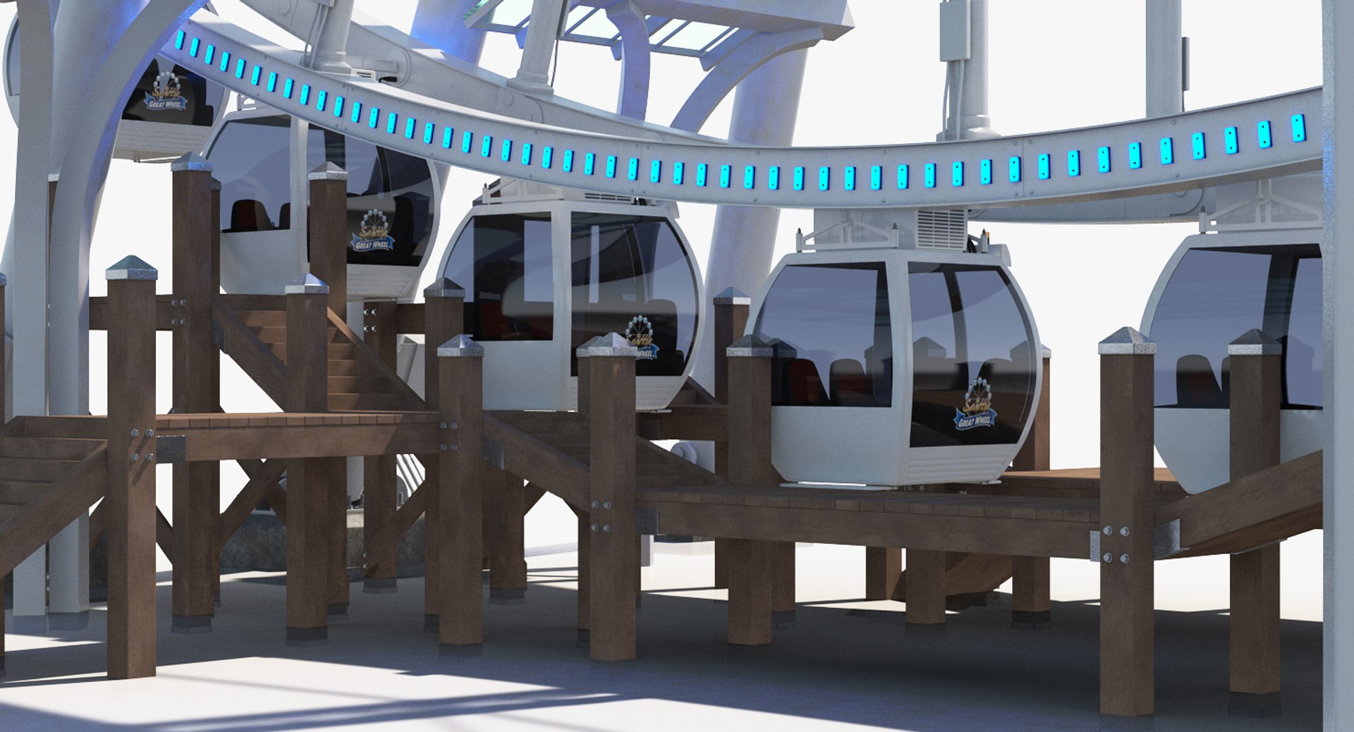 3D seattle great ferris wheel - TurboSquid 1312005