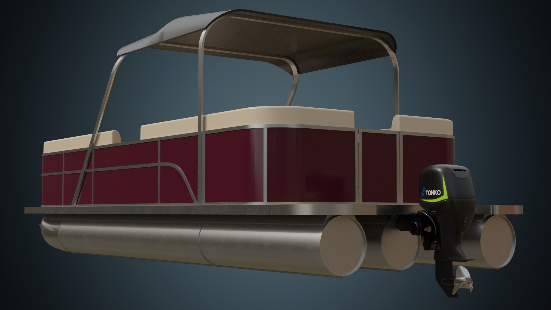 Pontoon Boat 1A Model - TurboSquid 2011285