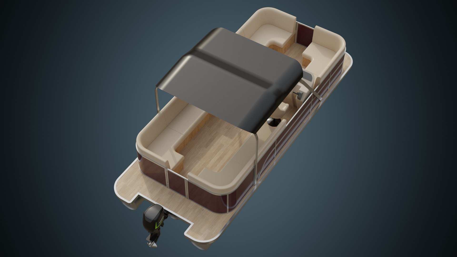Pontoon Boat 1A Model - TurboSquid 2011285