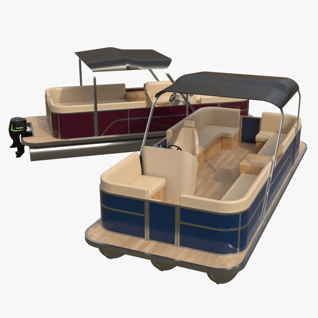 Pontoon Boat 1A model - TurboSquid 2011285