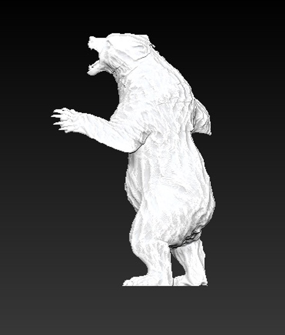 Bear Sculpture 3d Obj