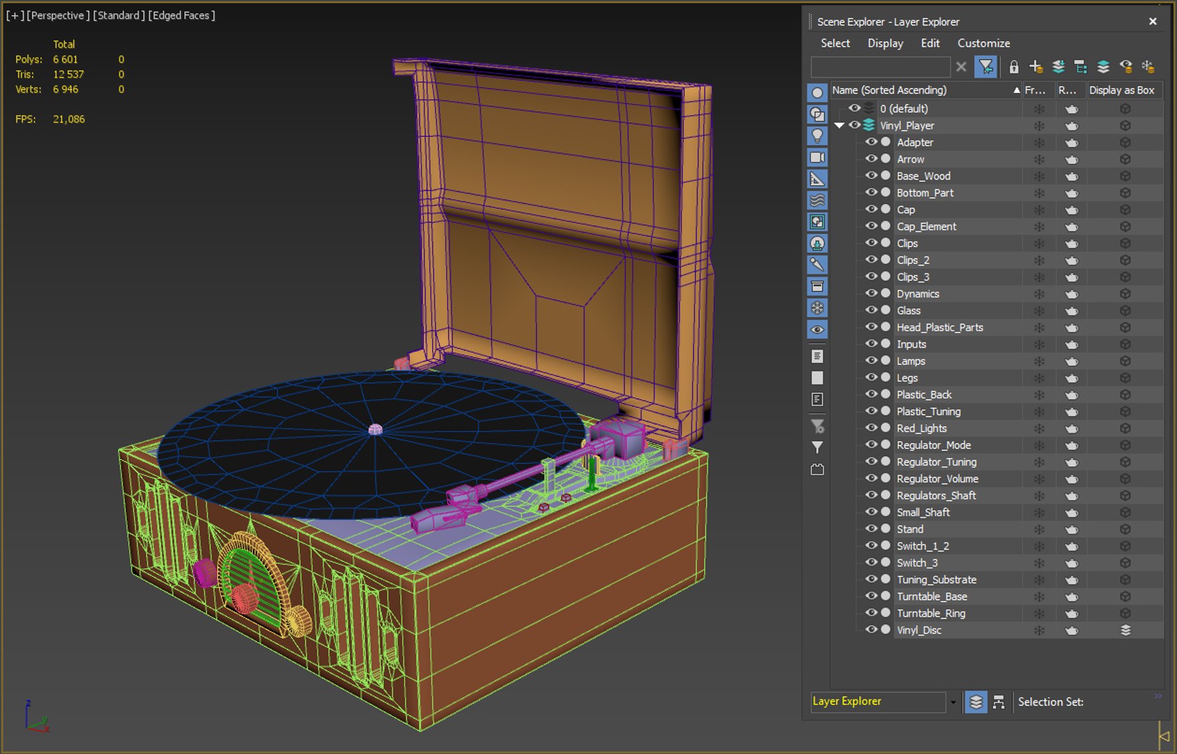 Vinyl Player 3D Model - TurboSquid 1321719