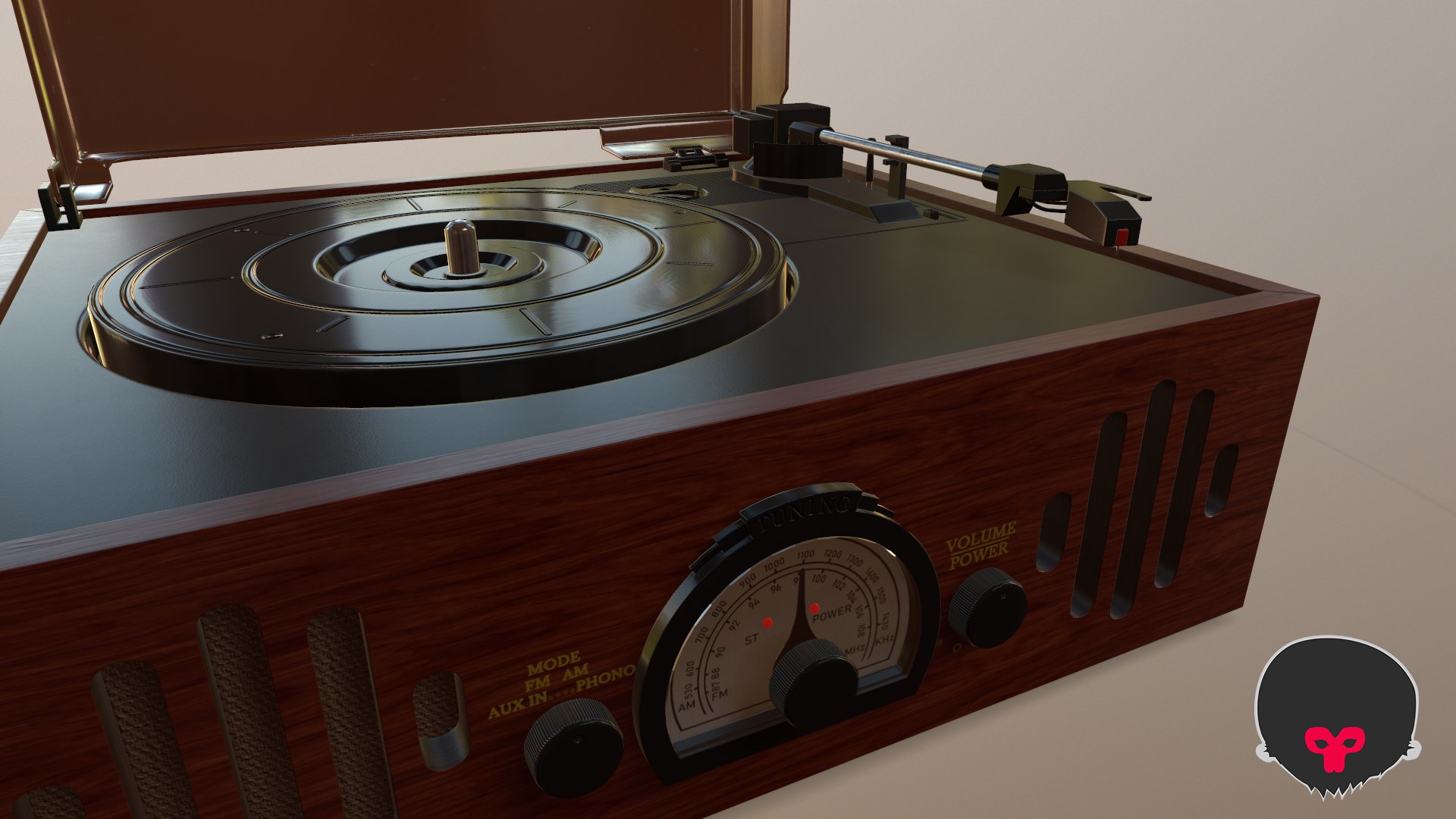 Vinyl Player 3D Model - TurboSquid 1321719
