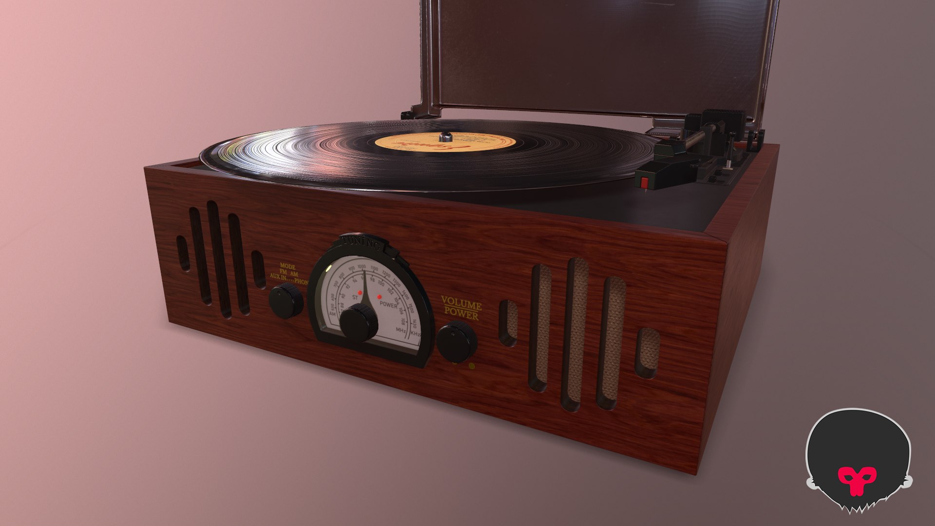 Vinyl Player 3D Model - TurboSquid 1321719