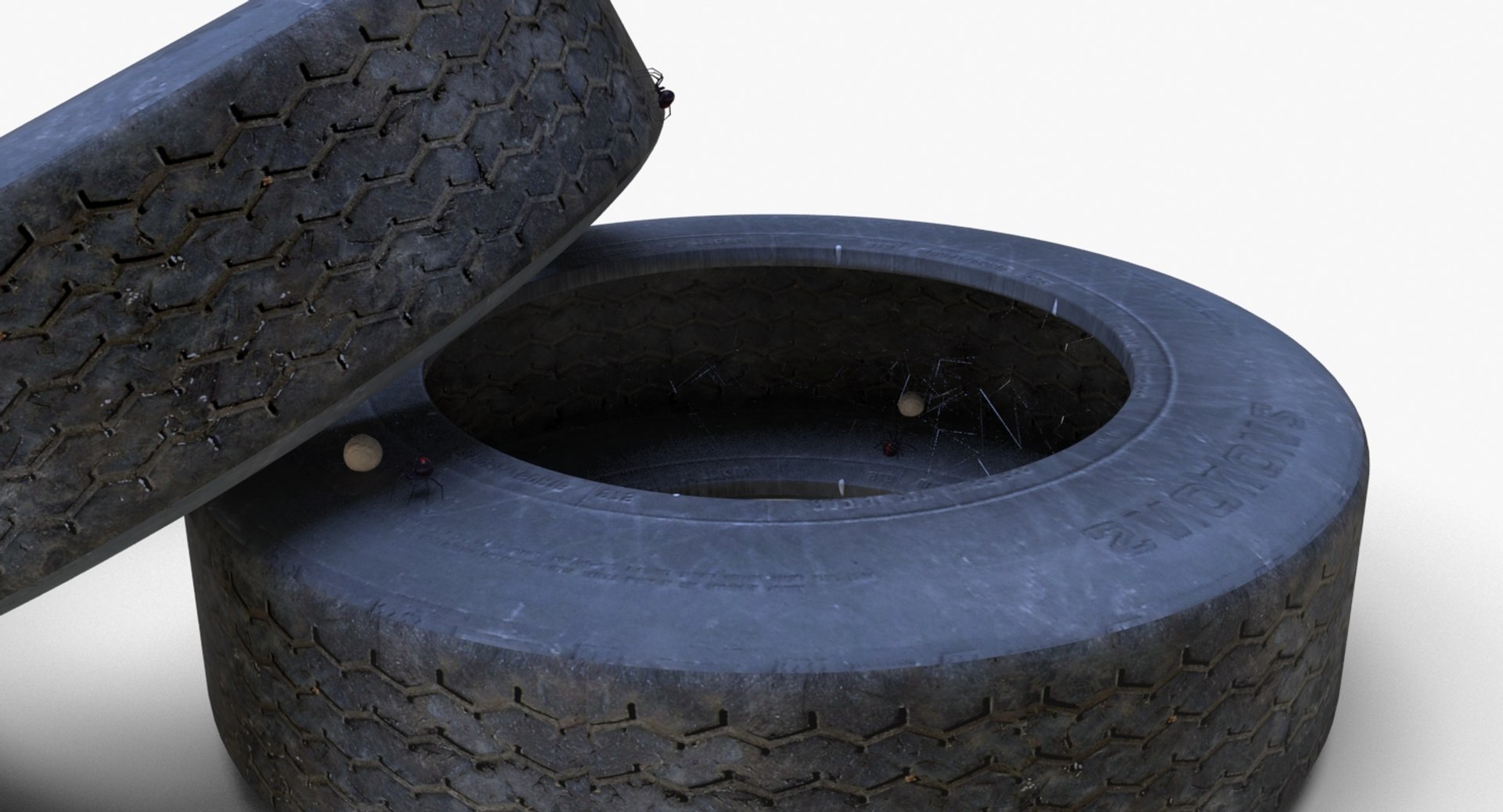 Tire Infested Spiders 3D Model - TurboSquid 1405051