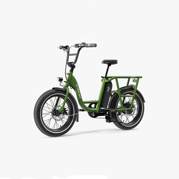 3D модель Двухколесный электрический велосипед RadRunner Green Rigged ...