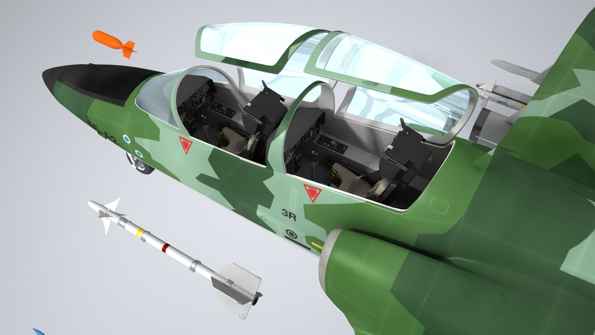 3D CASA C-101 CC Aviojet Model - TurboSquid 1723368