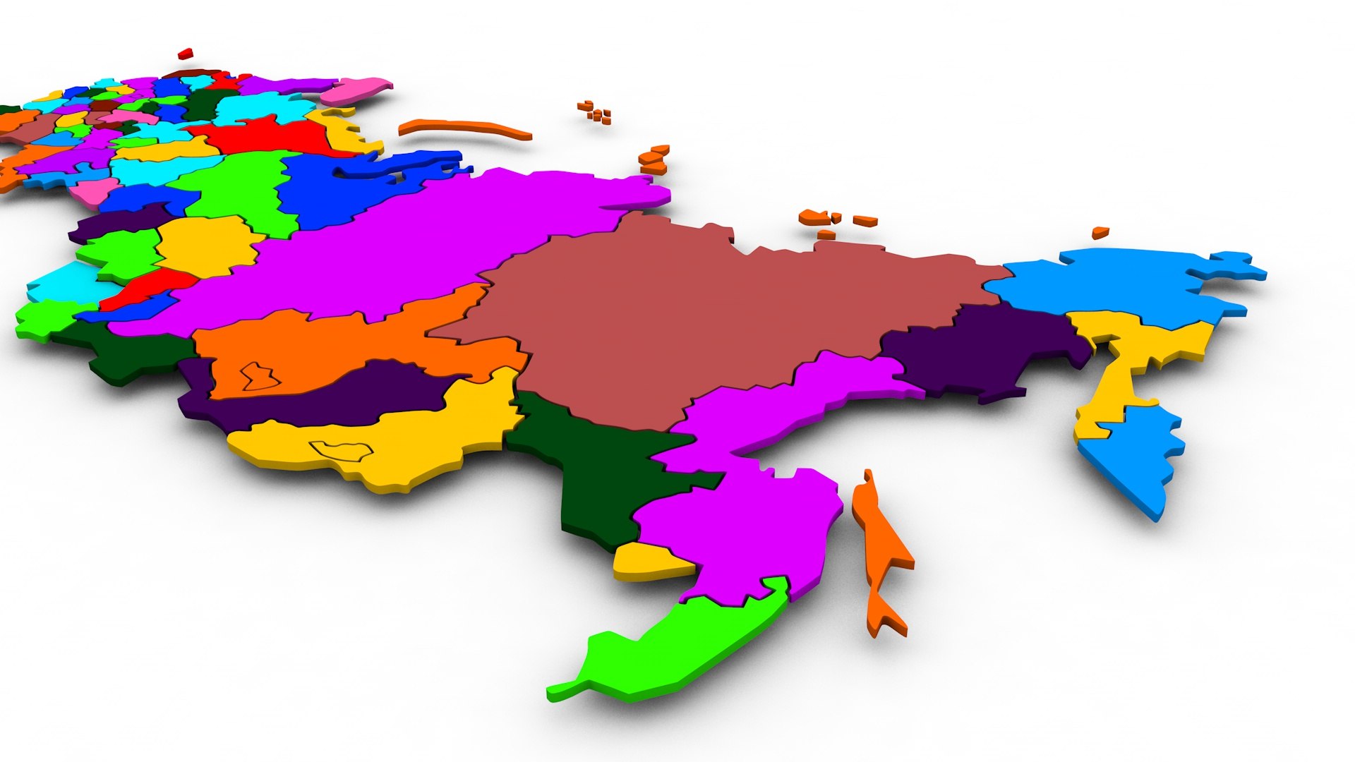 Russian Federation Map 3D Model - TurboSquid 2074207