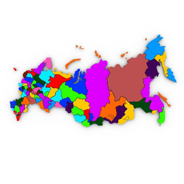 modelo 3d Mapa de la Federación Rusa - TurboSquid 2074207