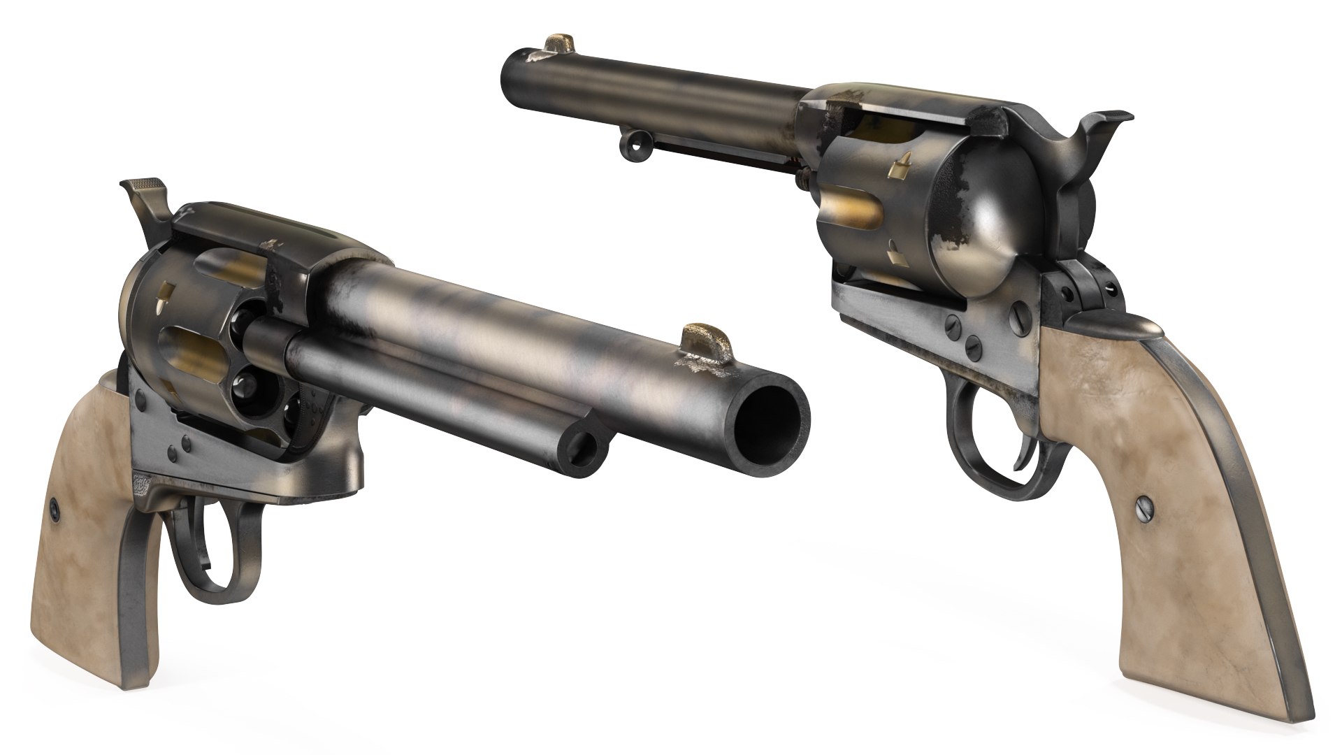 3D Revolver and Bullets model - TurboSquid 2150156