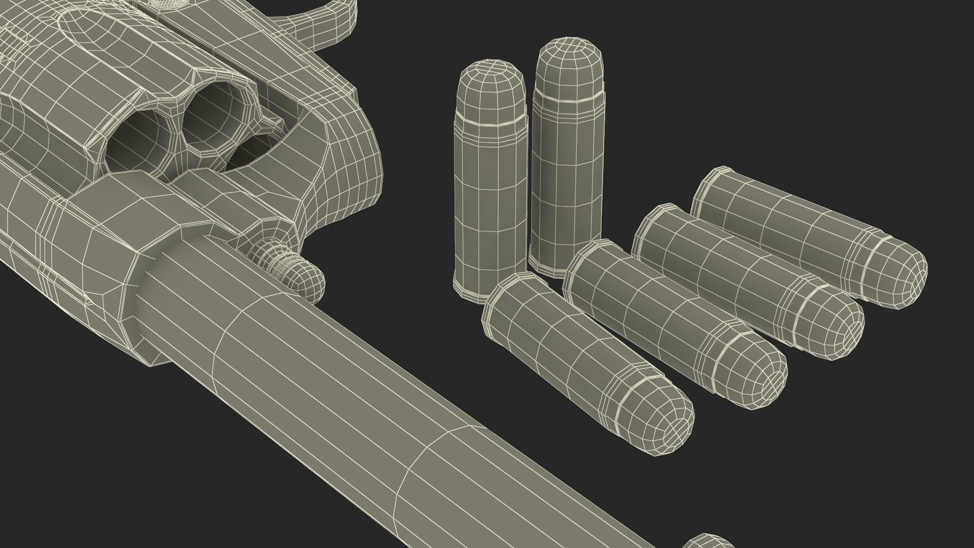 3D Revolver and Bullets model - TurboSquid 2150156