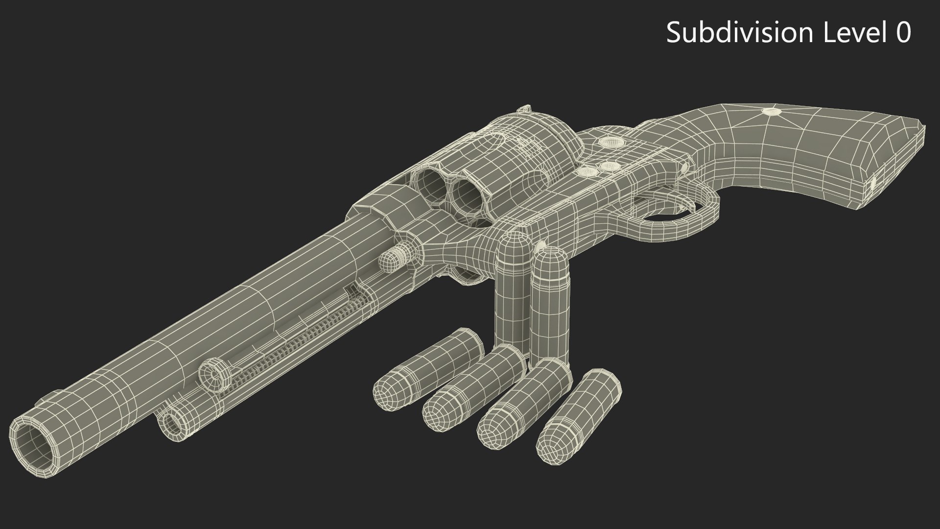 3D Revolver and Bullets model - TurboSquid 2150156