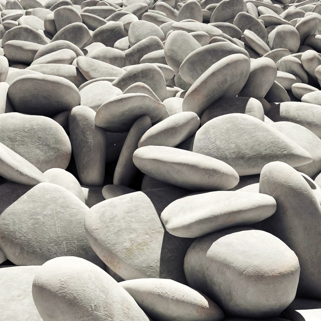 3D Pebble Road Model - TurboSquid 1477025