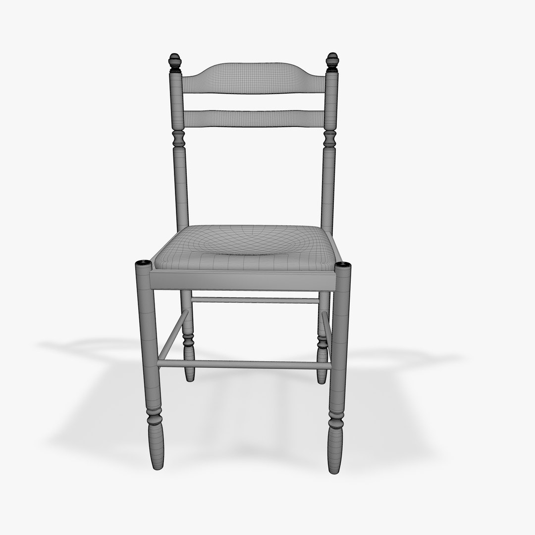 3D classic wooden color chair wood - TurboSquid 1392490