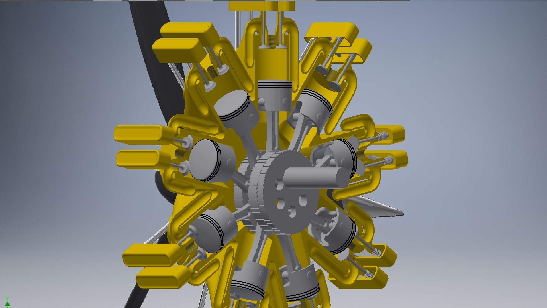 9 Cylinder Radial Engine Plane 3D Model - TurboSquid 2039394