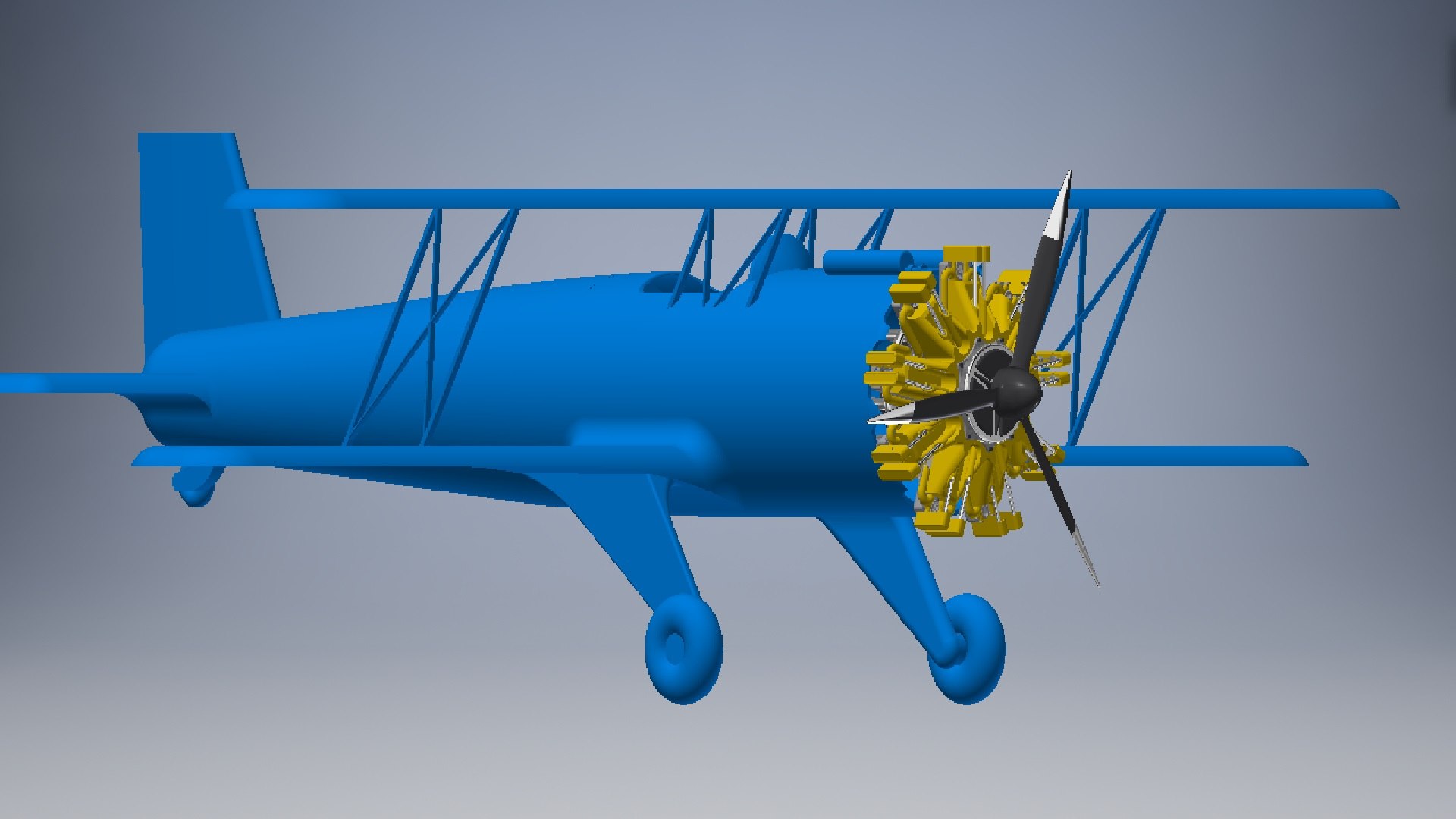 9 Cylinder Radial Engine Plane 3D Model - TurboSquid 2039394