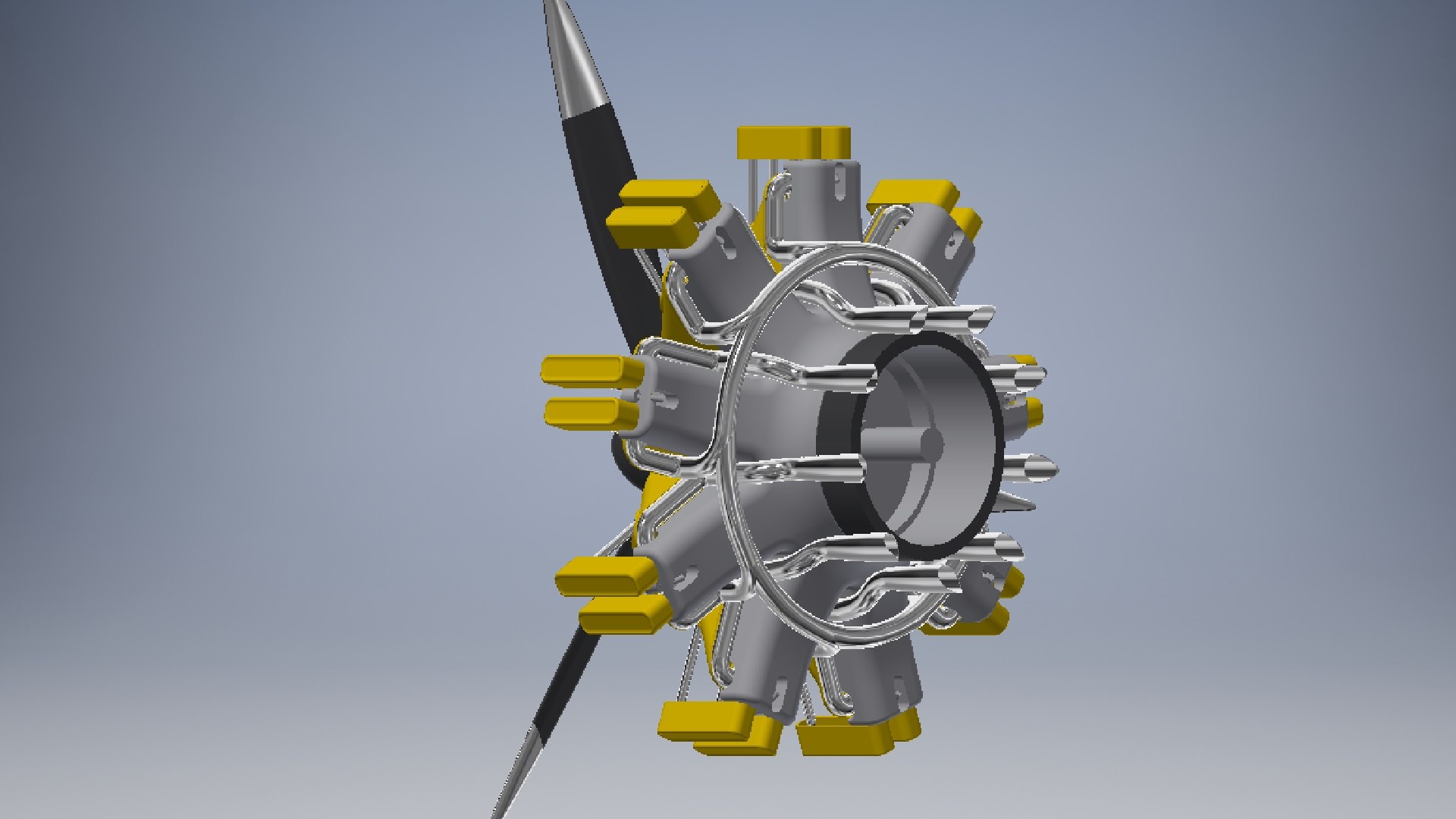9 Cylinder Radial Engine Plane 3D Model - TurboSquid 2039394