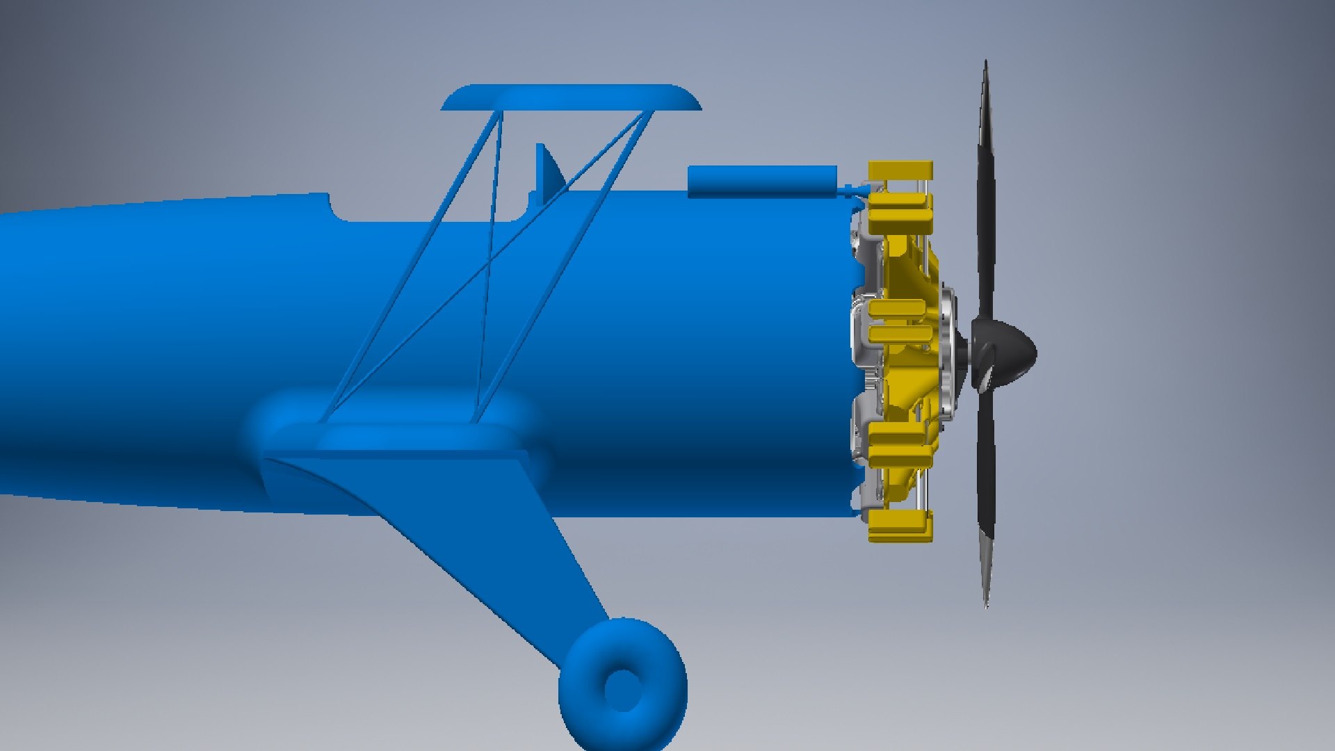 9 Cylinder Radial Engine Plane 3D Model - TurboSquid 2039394